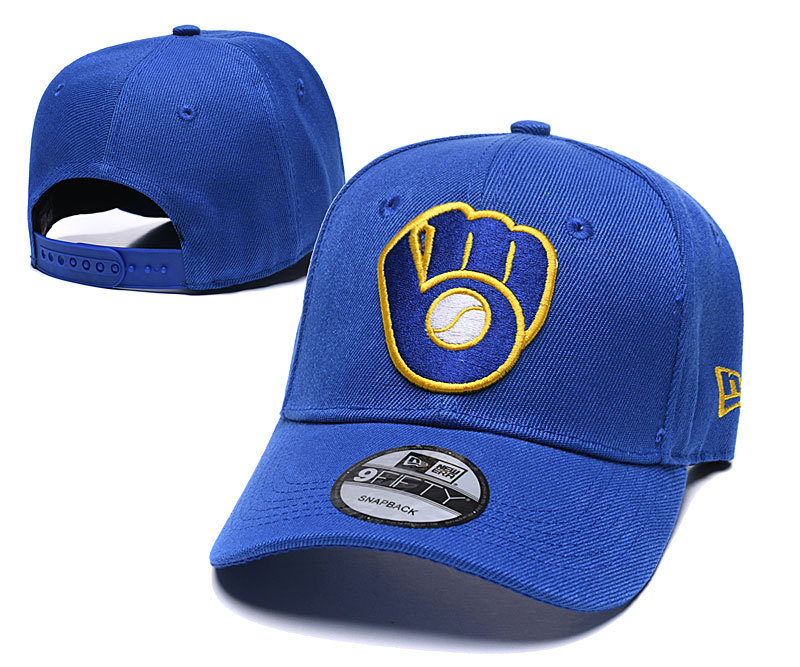 Buy MLB Milwaukee Brewers Curved Brim Snapback Cap 57784 Online - Hats ...