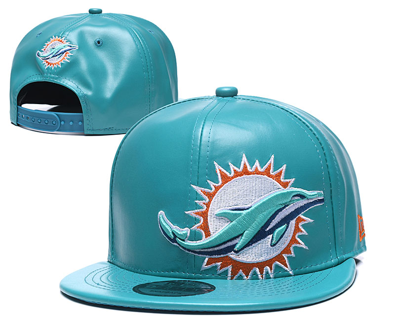 Buy NFL Miami Dolphins Leather Snapback Cap 61535 Online - Hats-Kicks.cn